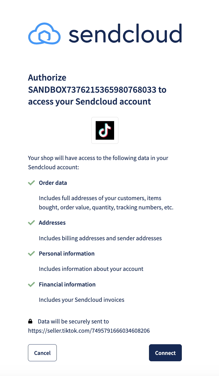 Connecting TikTok Shop to Sendcloud – Sendcloud Help Center